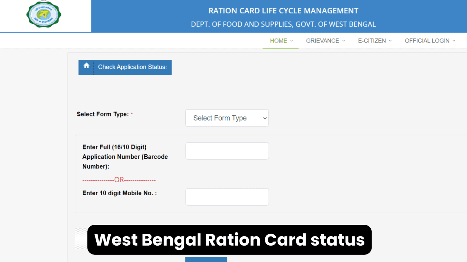 West Bengal Ration Card status 2024-25: Check WB Ration Card status online