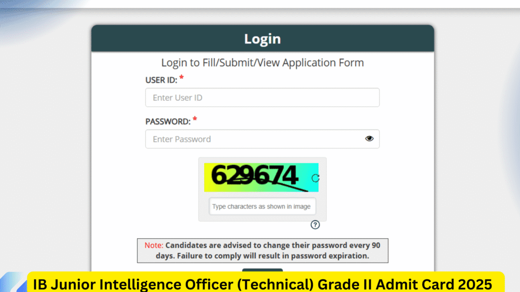 IB Jr Intelligence Officer Admit Card 2025 [Out]: Download Now IB JIO ...